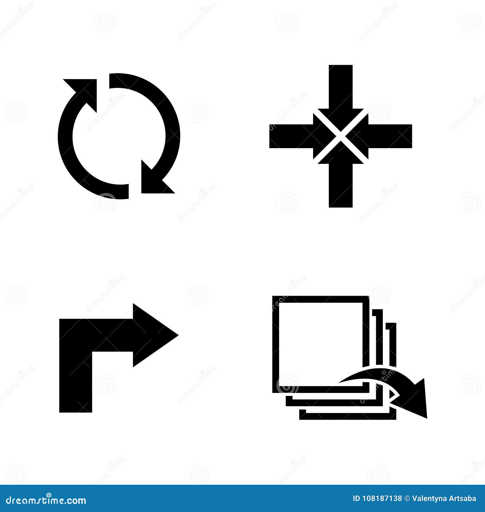 Rotation. Simple Related Vector Icons Stock Vector - Illustration of ...