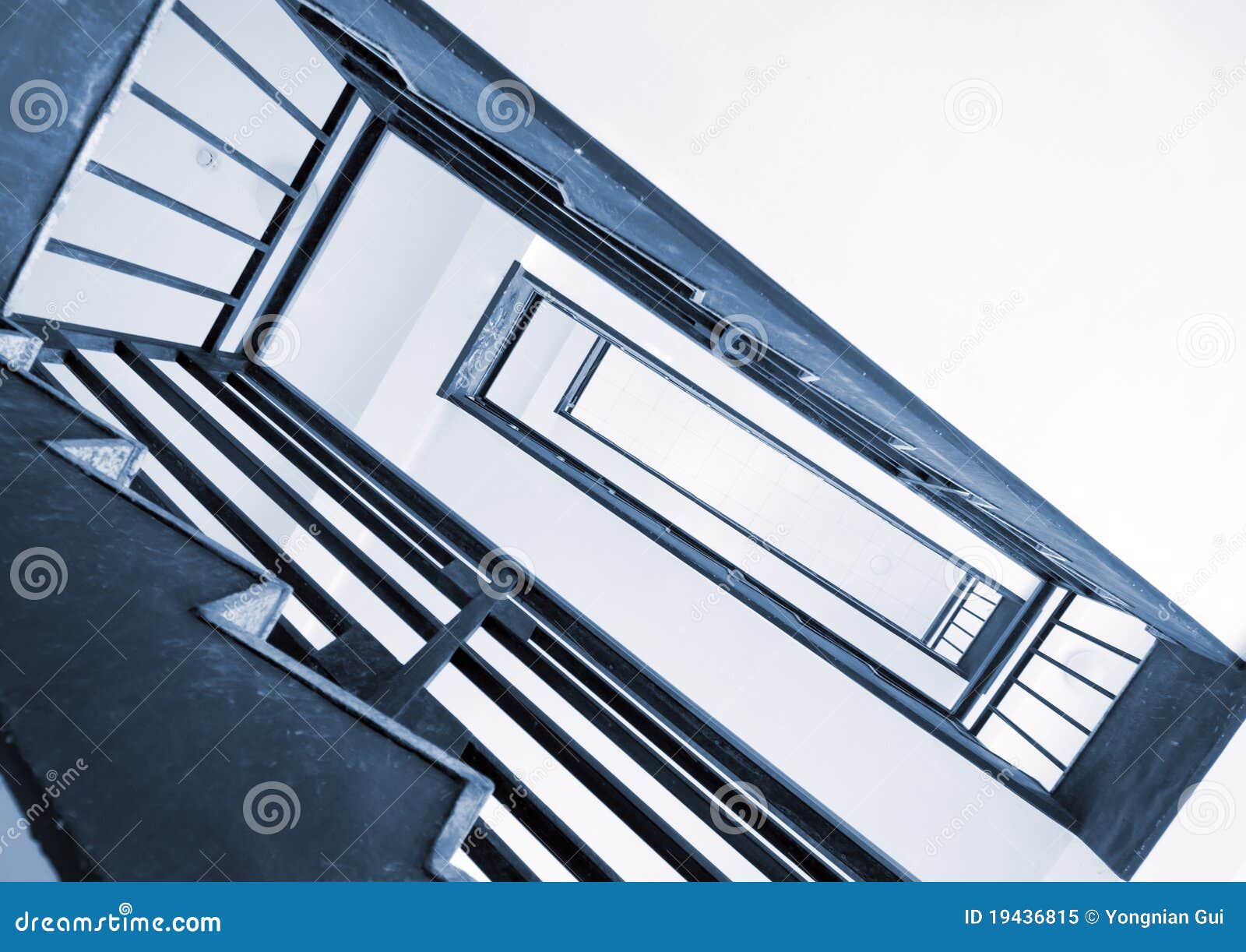 Rotation of the stairs stock image. Image of elevation - 19436815