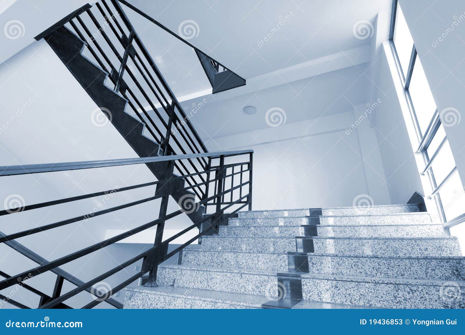 Rotation of the stairs stock image. Image of armrest - 19436853