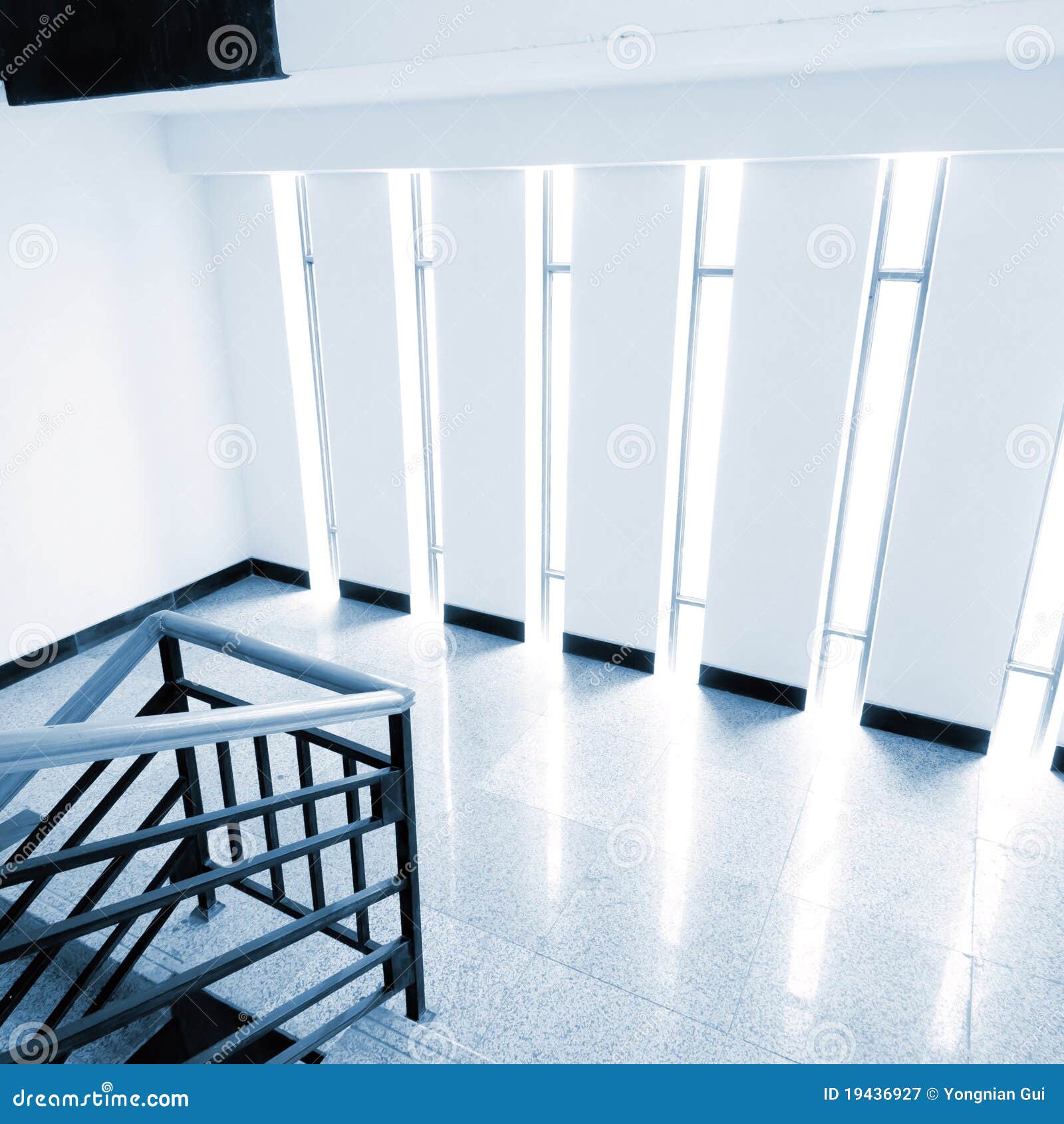 Rotation of the stairs stock image. Image of banisters - 19436927