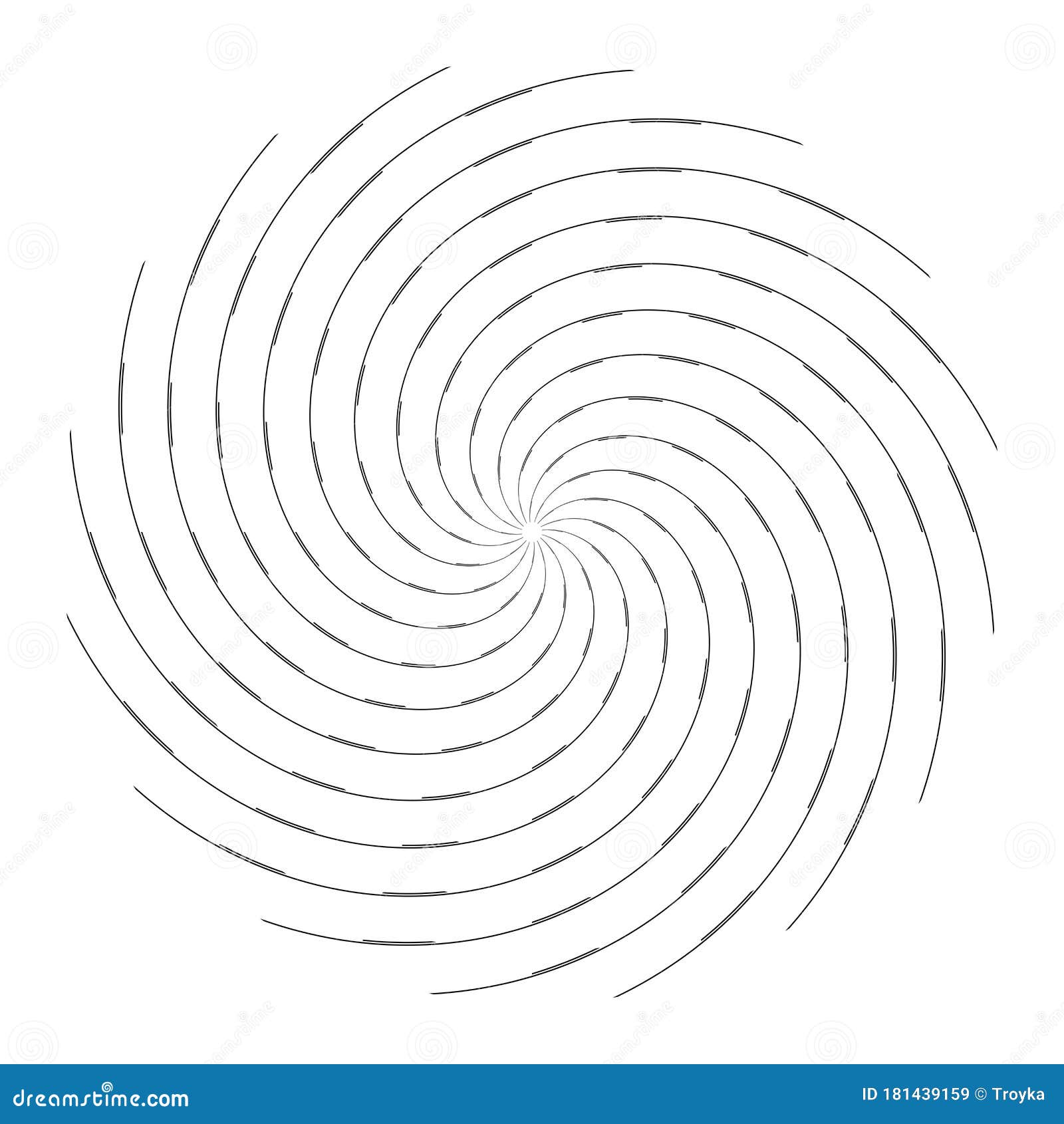 Rotation, Swirl And Torsion Illusion. Op Art Design. Vector ...