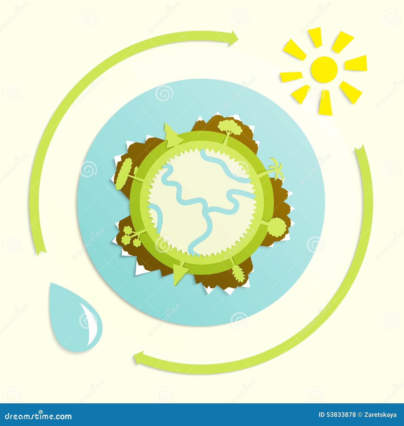 Rotation water stock vector. Illustration of environment - 53833878