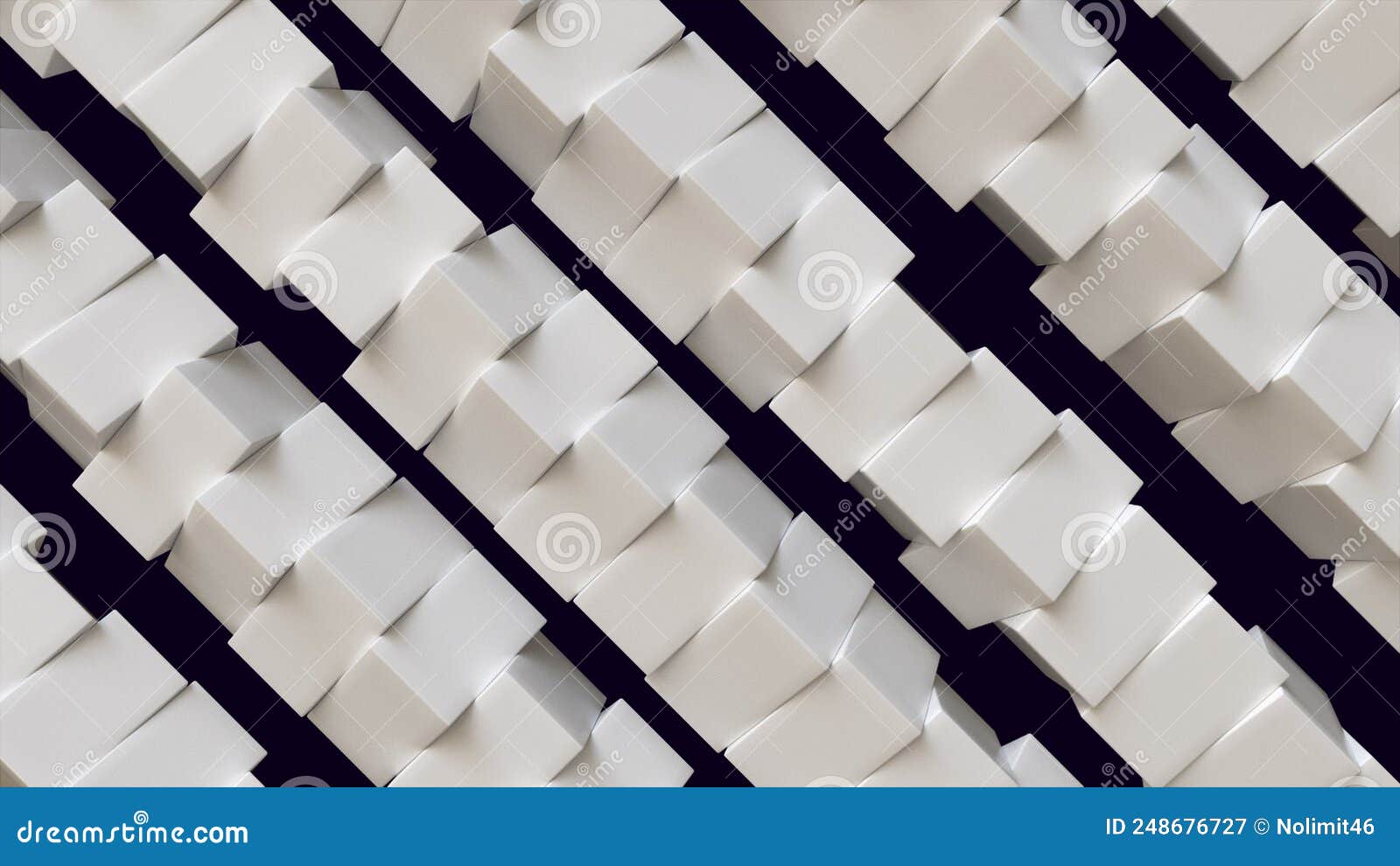 Rotation white blocks stock illustration. Illustration of brick - 248676727