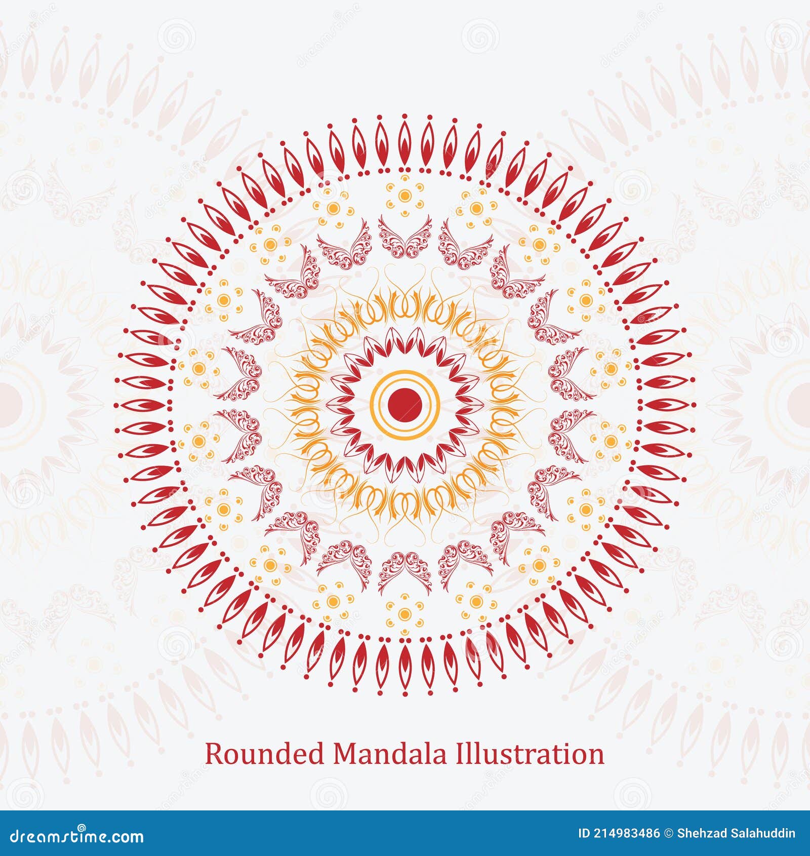 Rotational Rounded Mandala Illustration Design Stock Illustrations – 3 ...