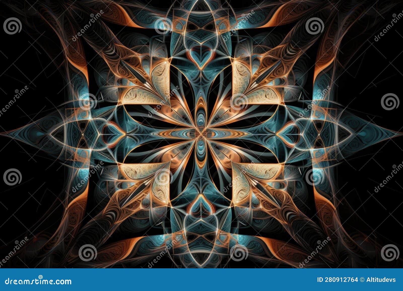 Rotationally Symmetrical Abstract Art Piece Stock Illustration ...