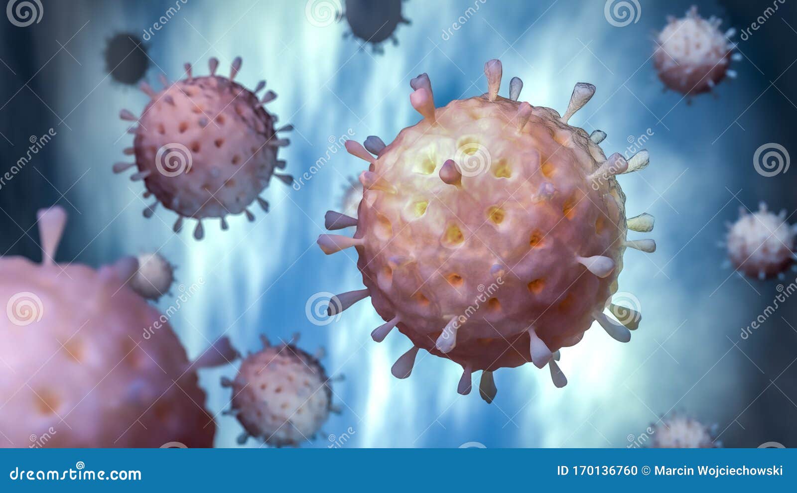 Rotavirus Virus in a Microscope Stock Illustration - Illustration of ...