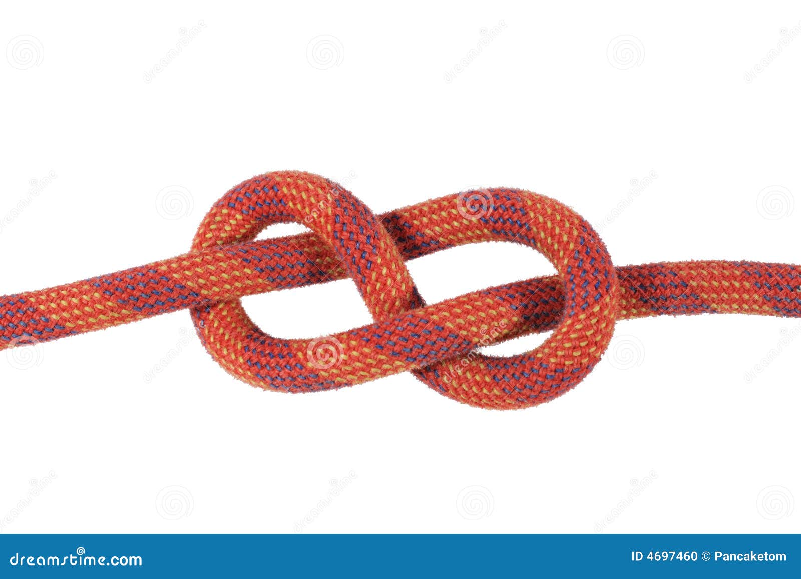 Rote Abbildung acht Knoten stockfoto. Bild von knoten - 4697460