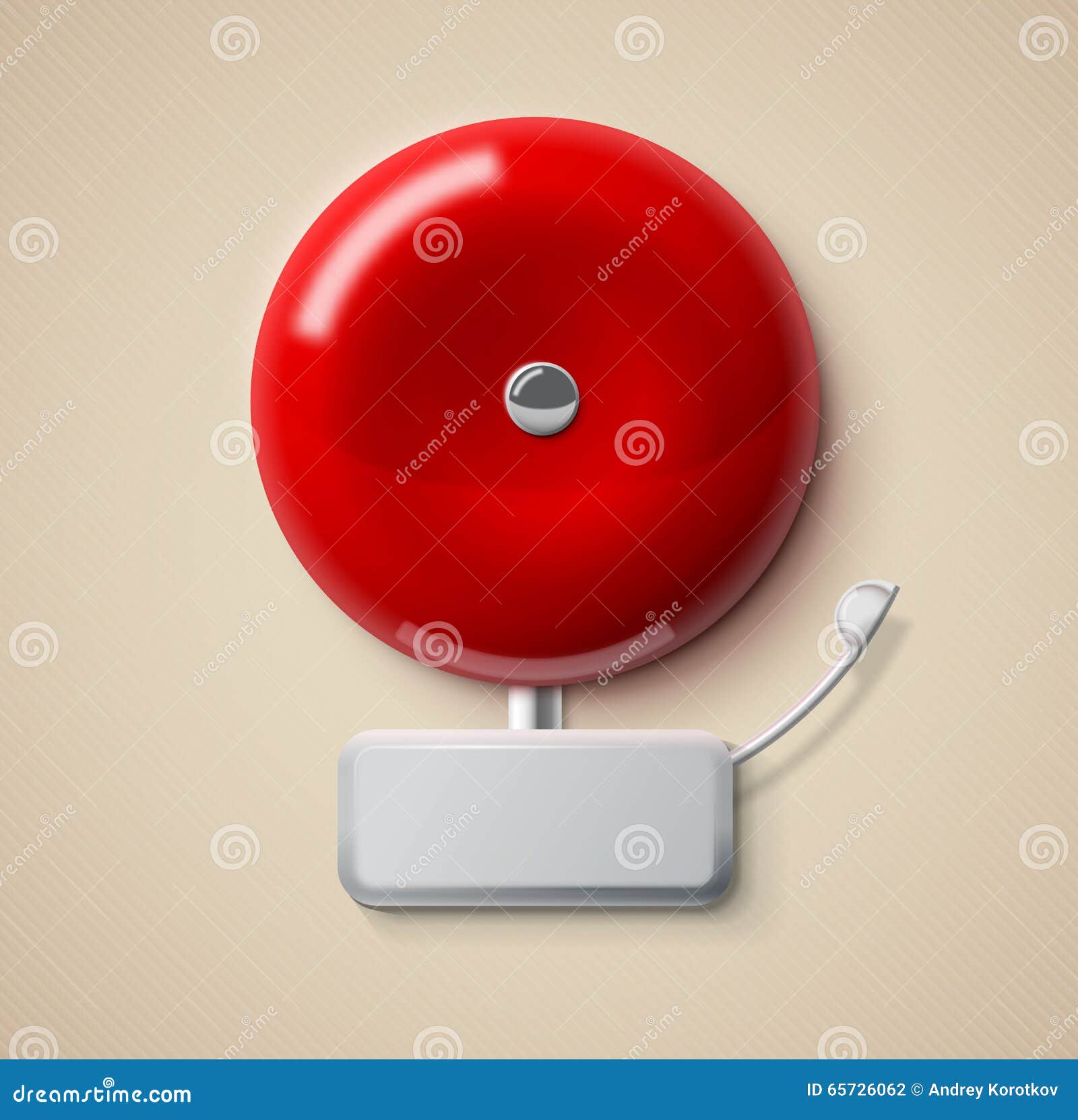 Rote Alarmglocke 3d Realistische ENV 10 Vektor Abbildung - Illustration ...