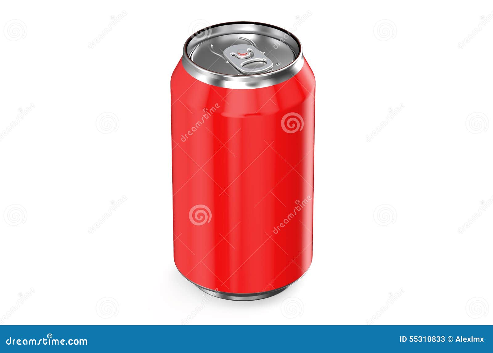 Rote Aluminiumdose stock abbildung. Illustration von einzeln - 55310833