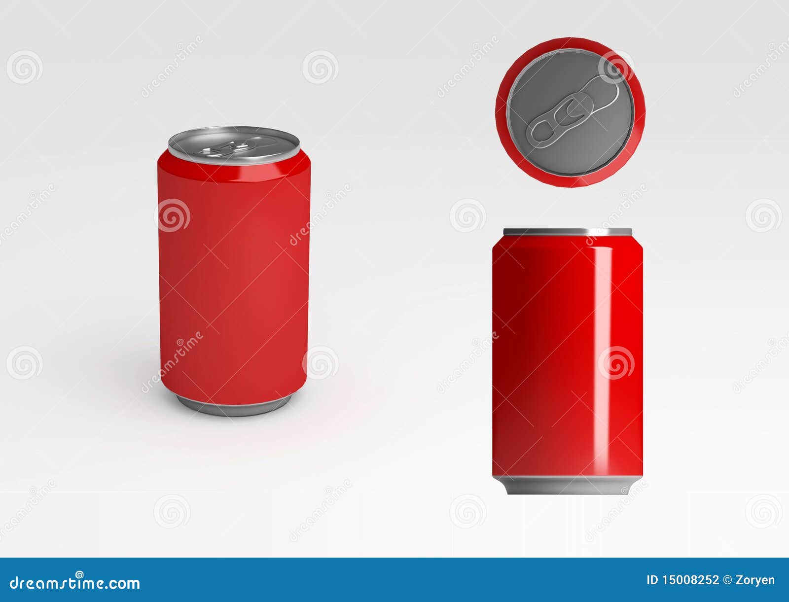 Rote Aluminiumsoda-Dose stock abbildung. Illustration von speicherung ...