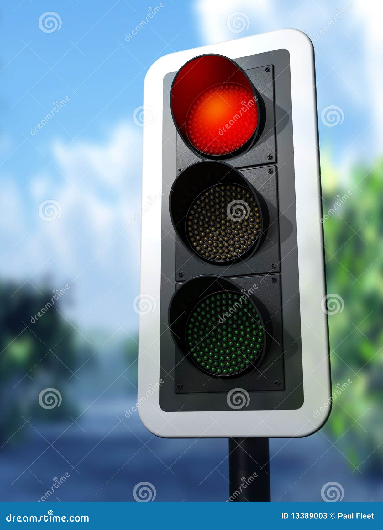 Rote Ampel stock abbildung. Illustration von durchschnitt - 13389003