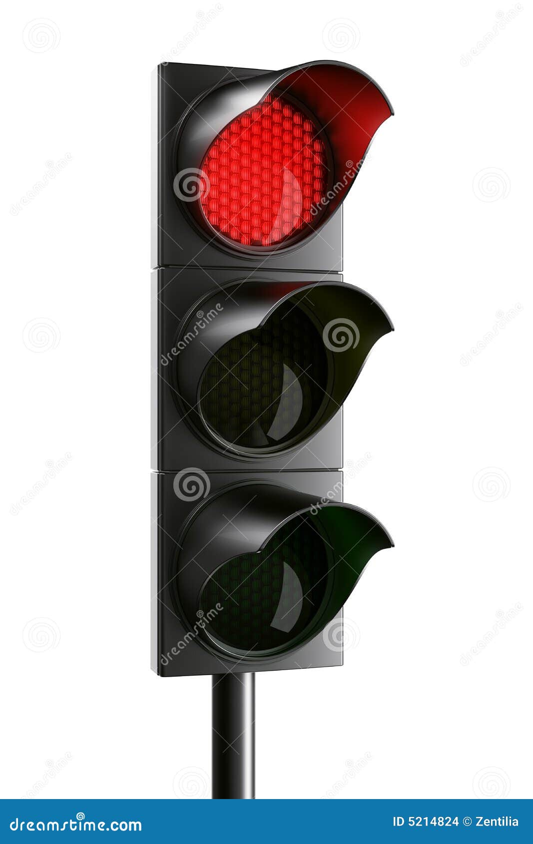 Rote Ampel stock abbildung. Illustration von verkehr, belichtet - 5214824