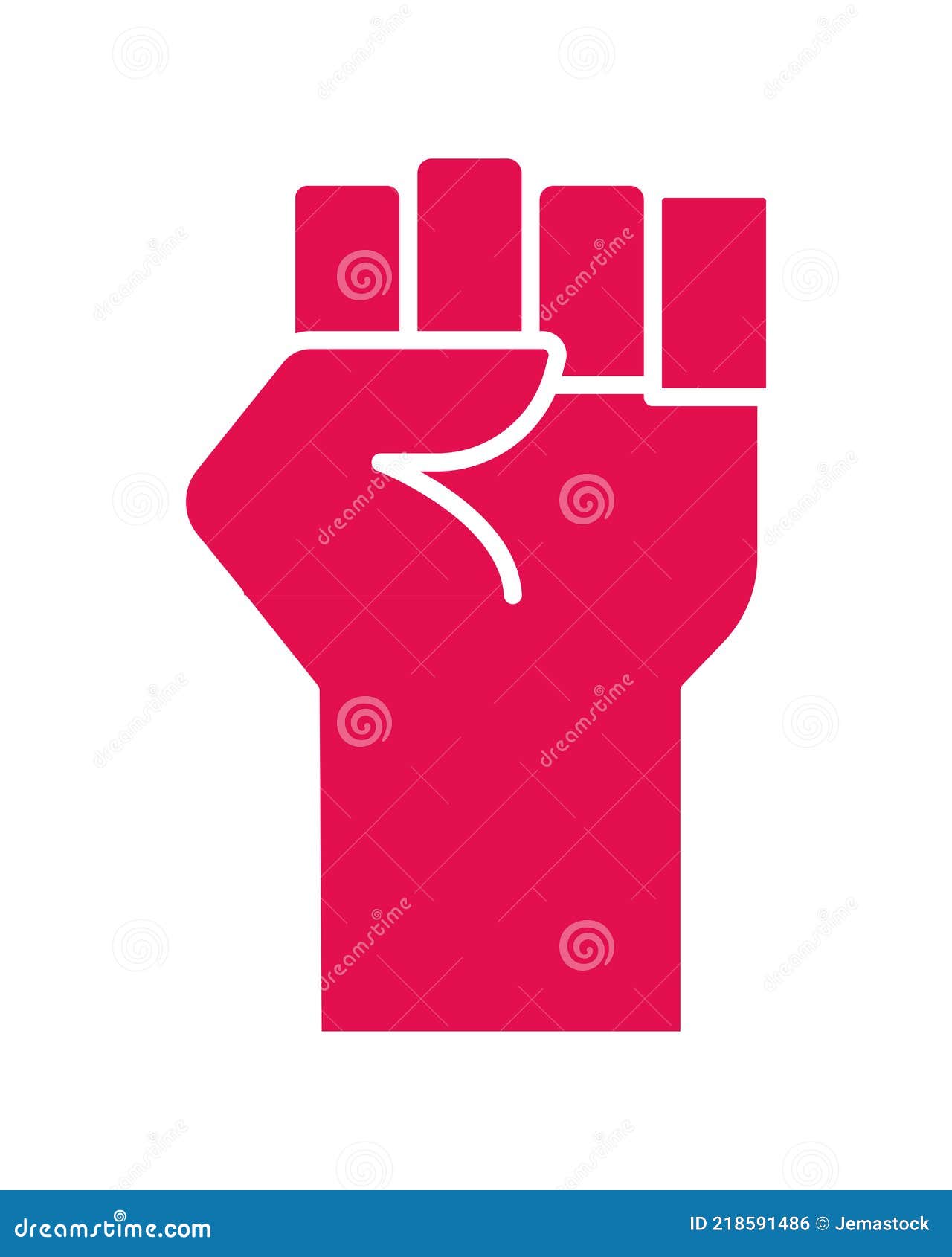 Rote Faust vektor abbildung. Illustration von schattenbild - 218591486