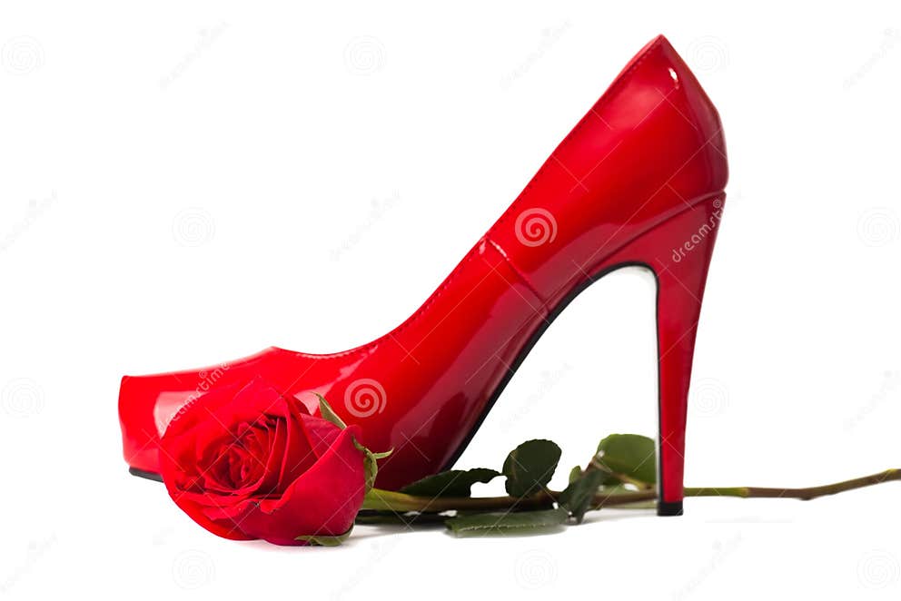 Rote Fersen stockfoto. Bild von zubehör, farbband, feiertag - 18120068