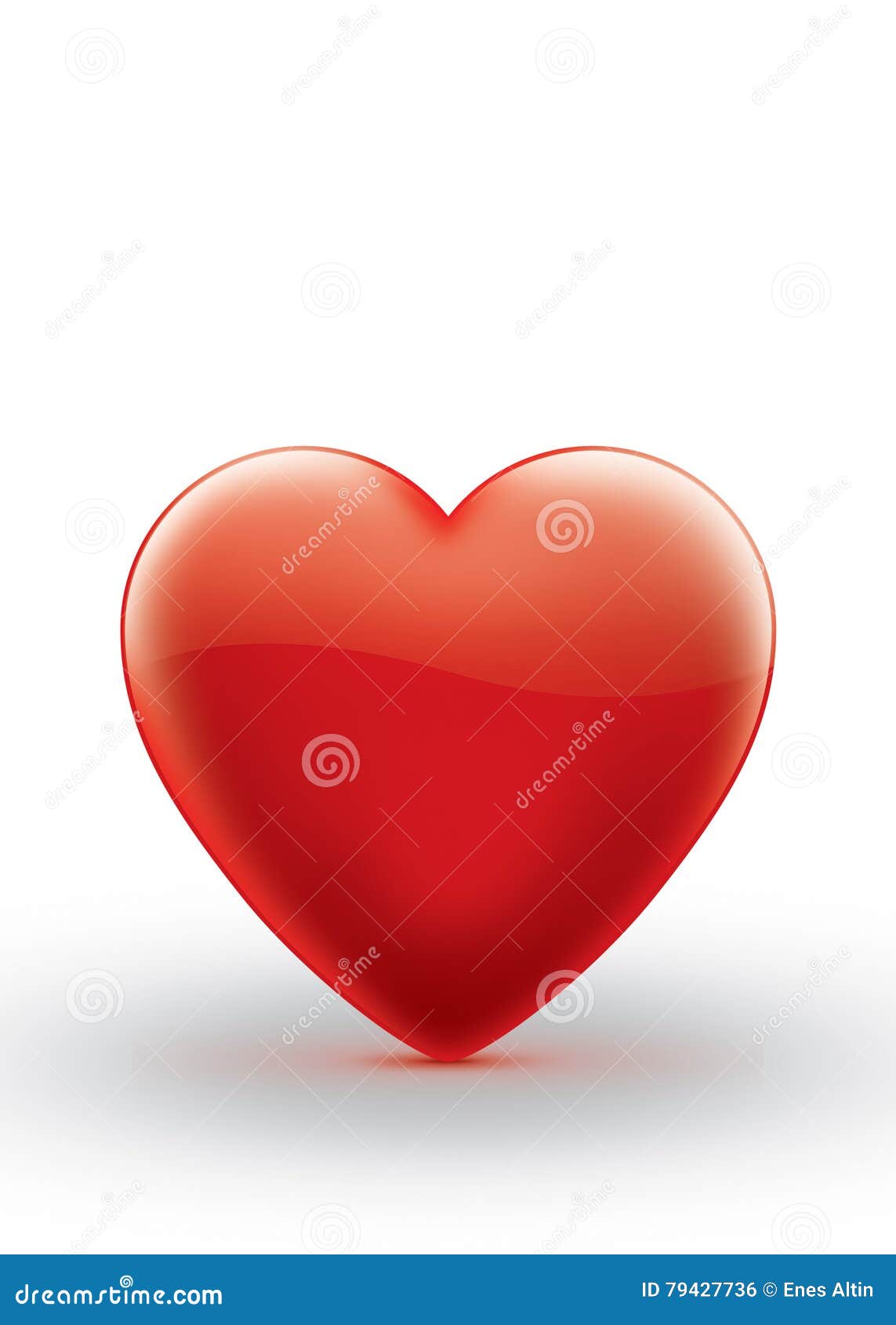 Rote Herz-Symbol-Illustration Lokalisiert Stock Abbildung ...