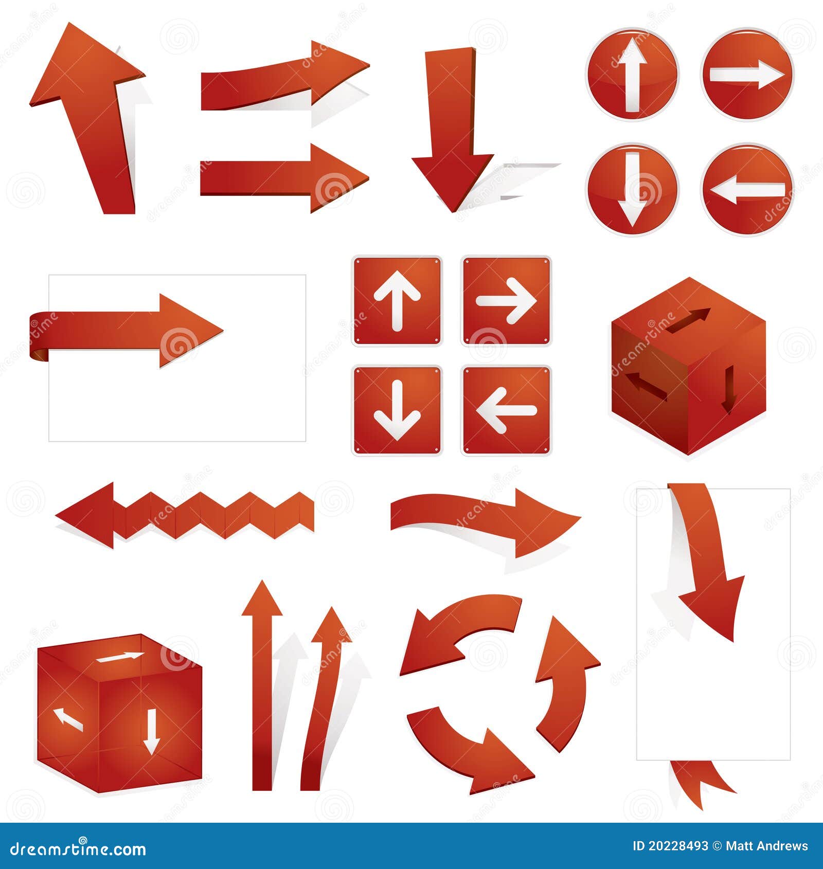 Rote Pfeile vektor abbildung. Illustration von schnittstelle - 20228493