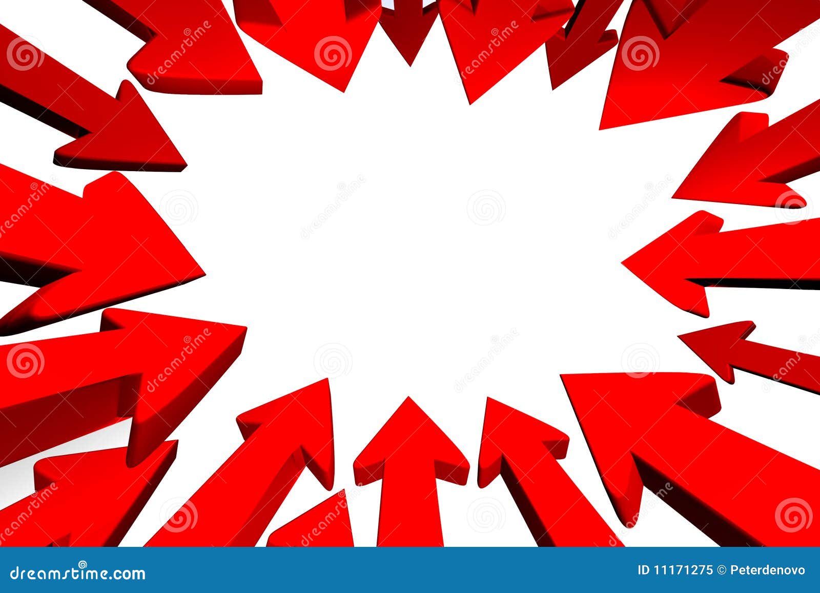 Rote Pfeile, Die Zur Mitte Zielen Stock Abbildung - Illustration von ...