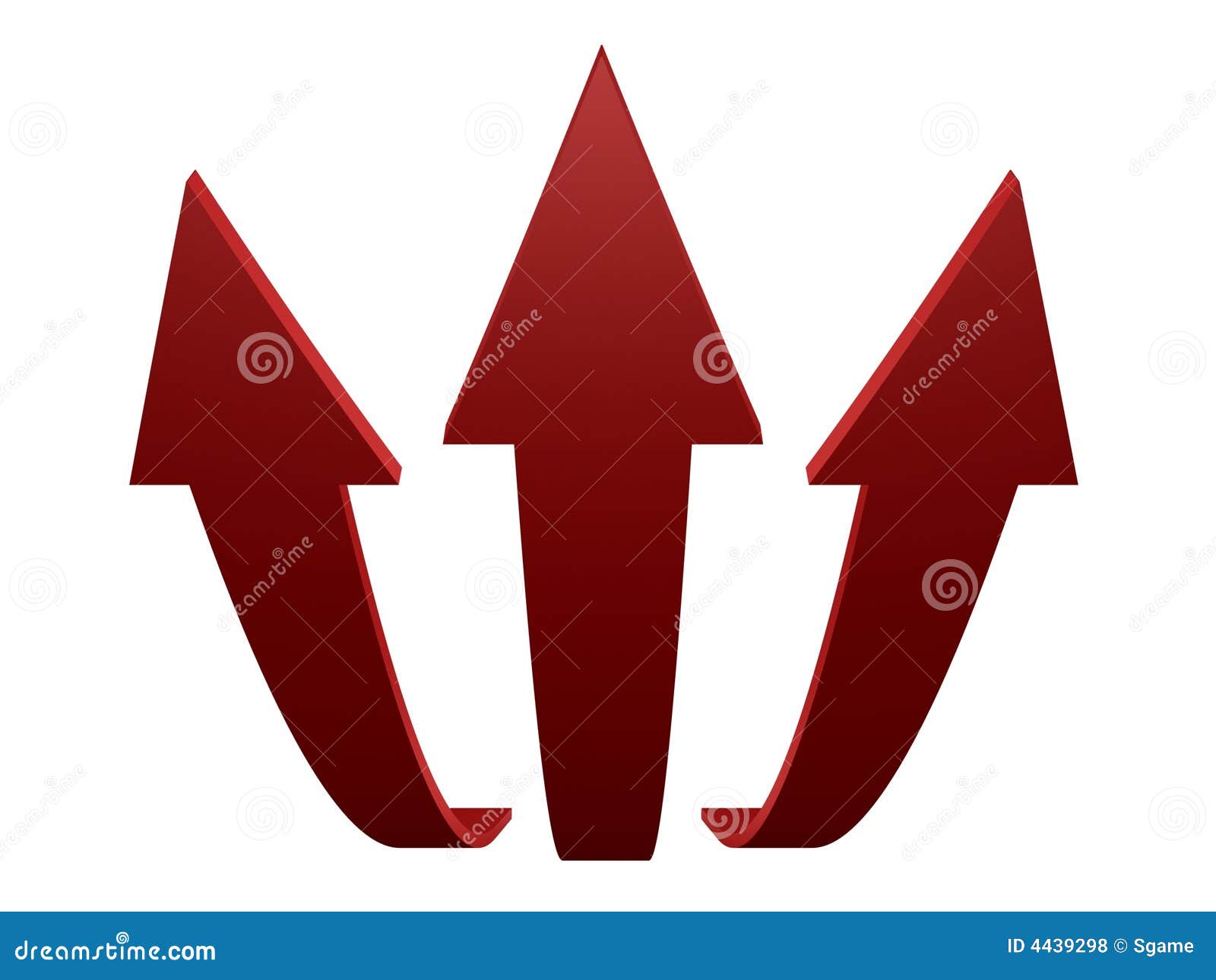 Rote Pfeile oben stock abbildung. Illustration von stier - 4439298