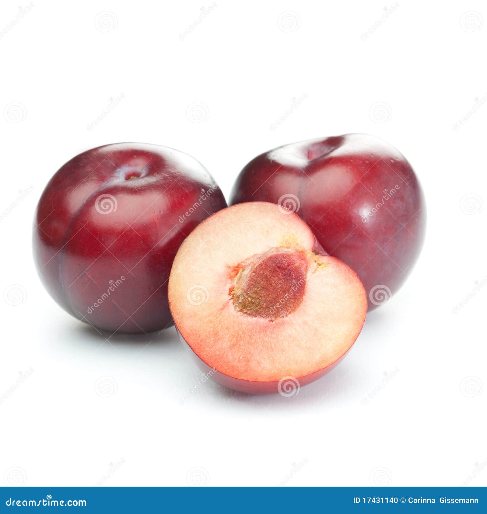 Rote Pflaumen stockfoto. Bild von stein, frucht, vollständig - 17431140
