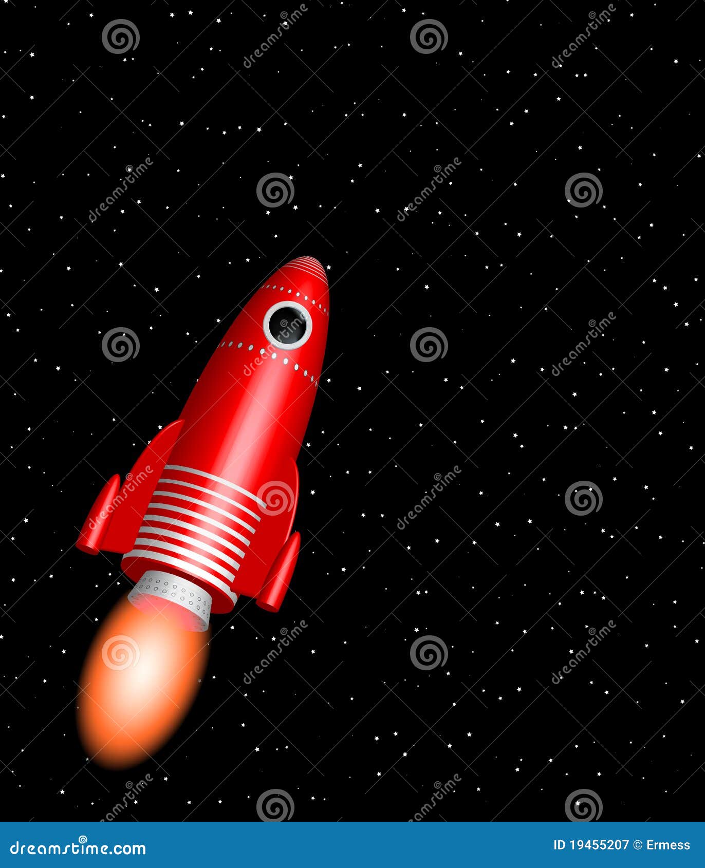 Rote Rakete vektor abbildung. Illustration von hintergrund - 19455207