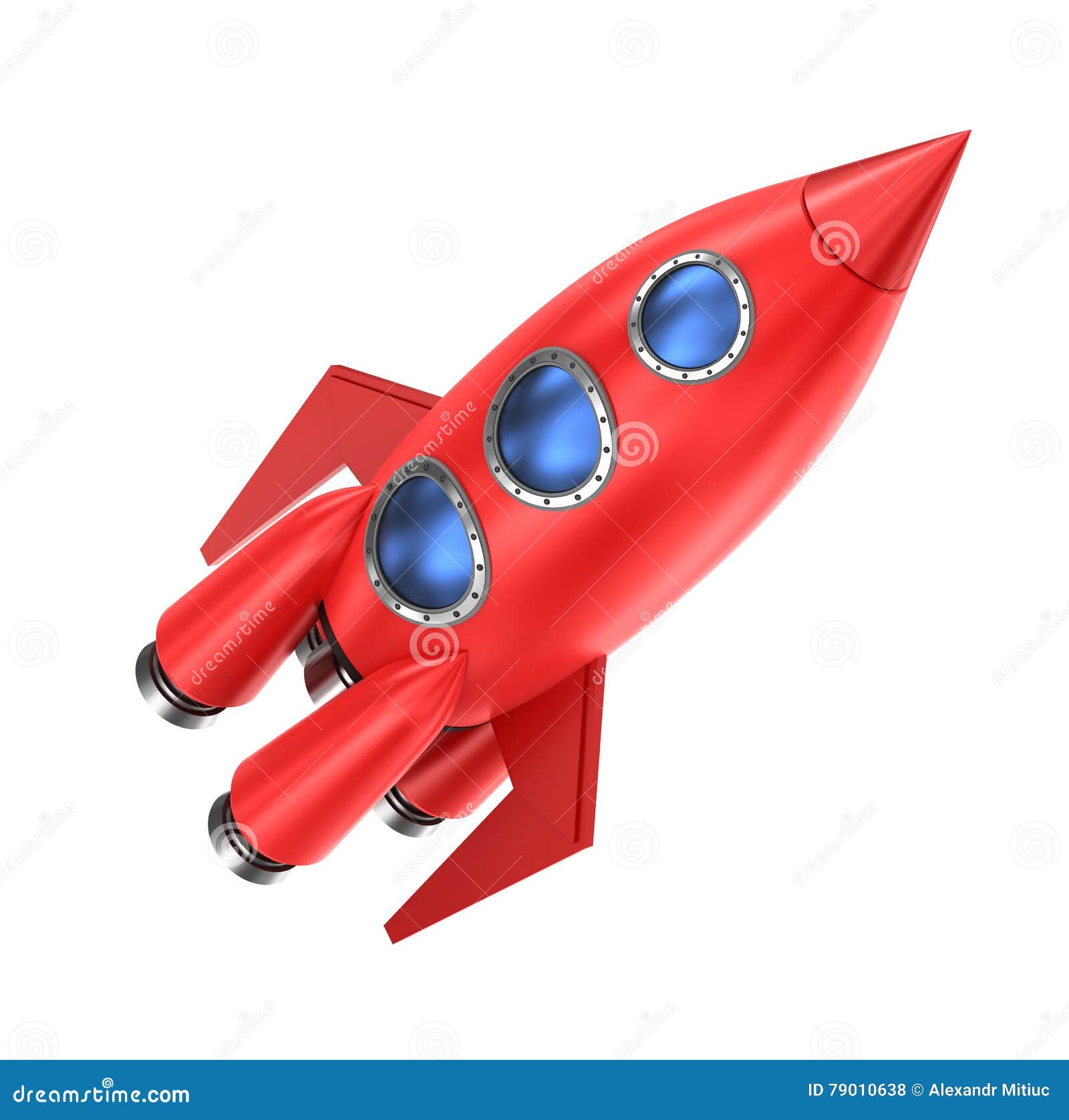 Rote Rakete, lokalisiert stock abbildung. Illustration von luftfahrt ...