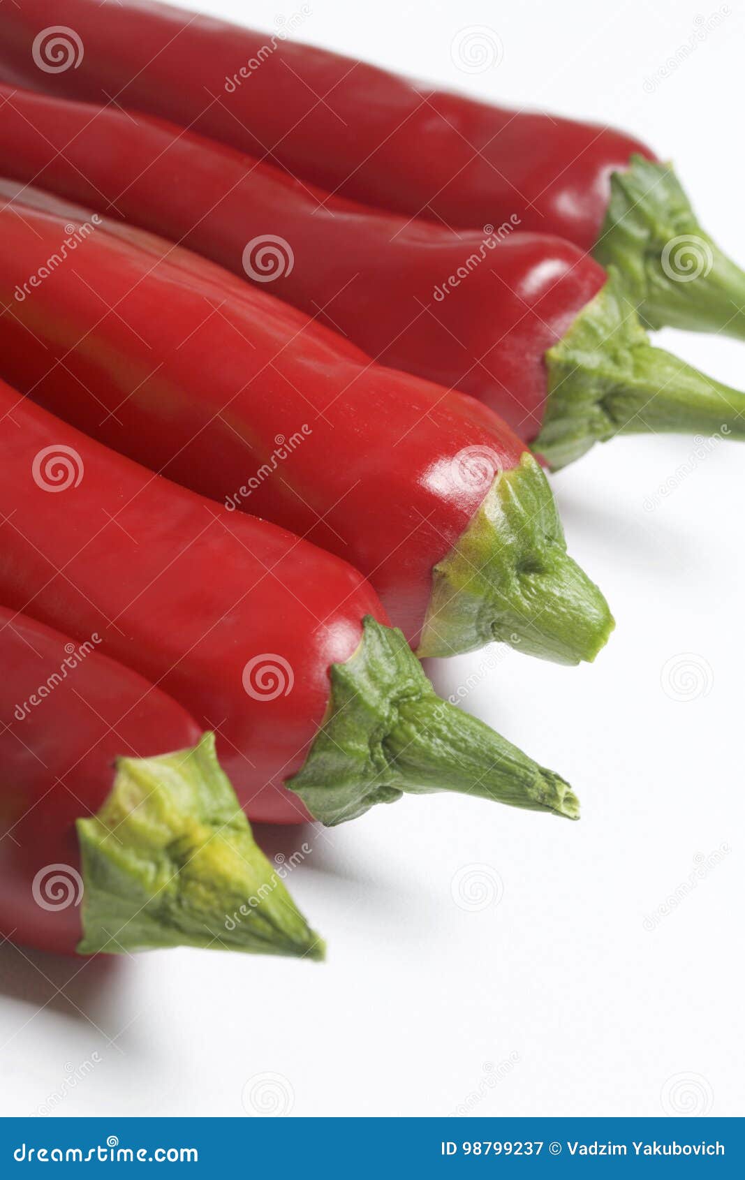 Rote Saftige Peperoni Auf Weißem Hintergrund Stockbild - Bild von frech ...