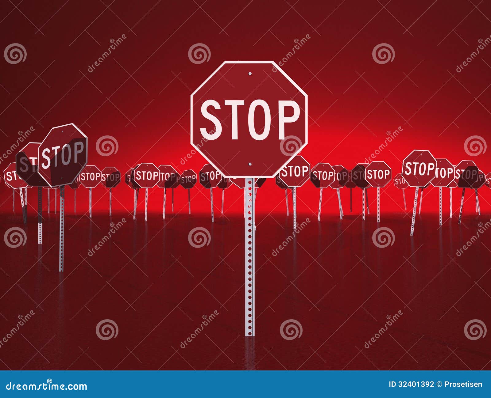 Rote Stoppschilder stock abbildung. Illustration von symbol - 32401392