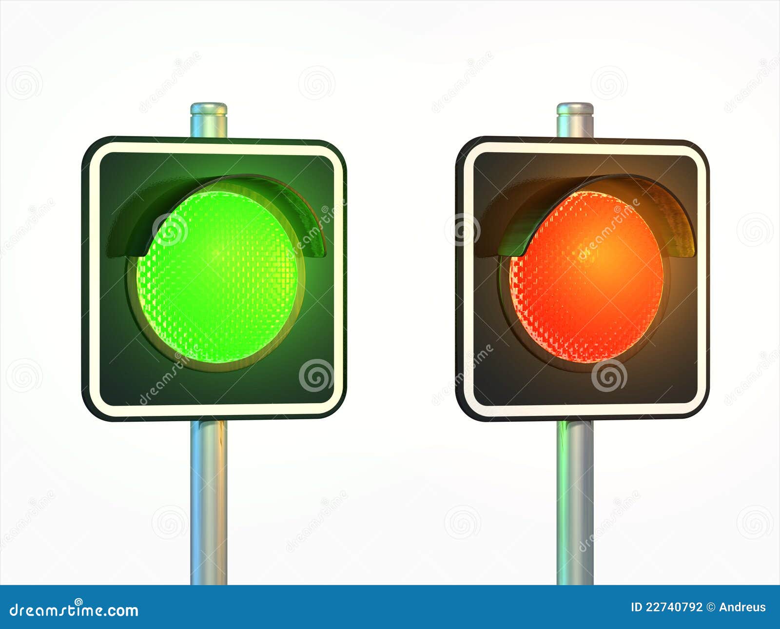 Rote und grüne Ampeln stock abbildung. Illustration von semaphor - 22740792