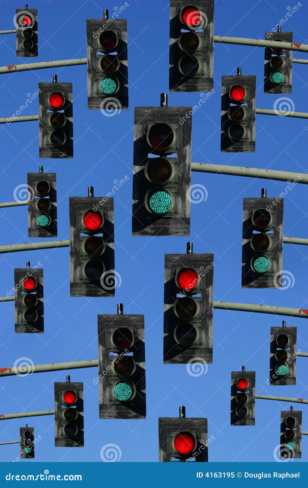 Rote und grüne Ampeln stockbild. Bild von zeichen, farbe - 4163195