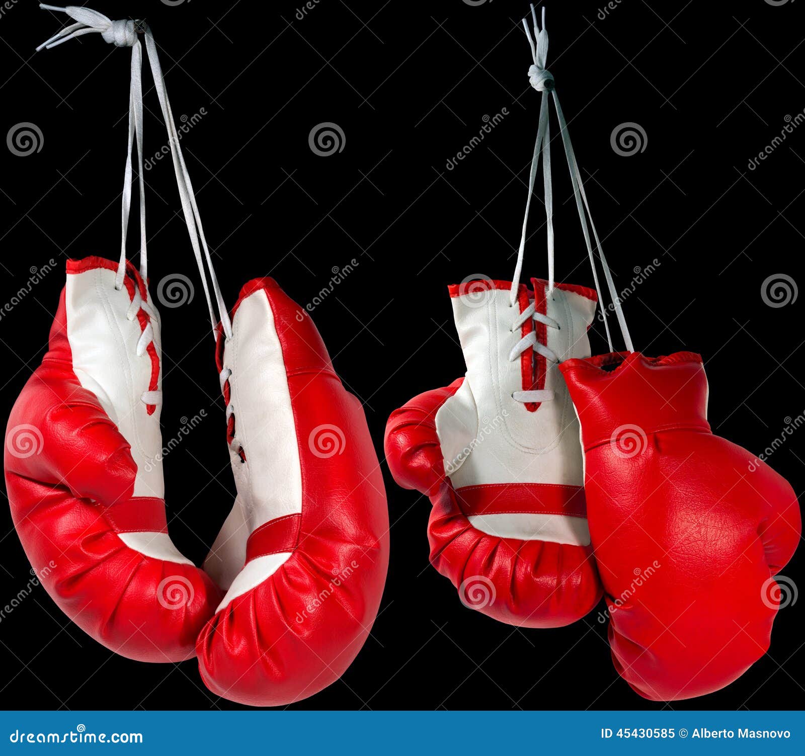 Rote Und Weiße Boxhandschuhe Stockbild - Bild von handschuh ...