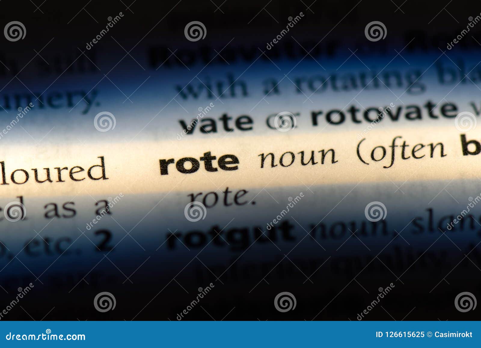 Rote stock image. Image of isolated, paper, writing - 126615625