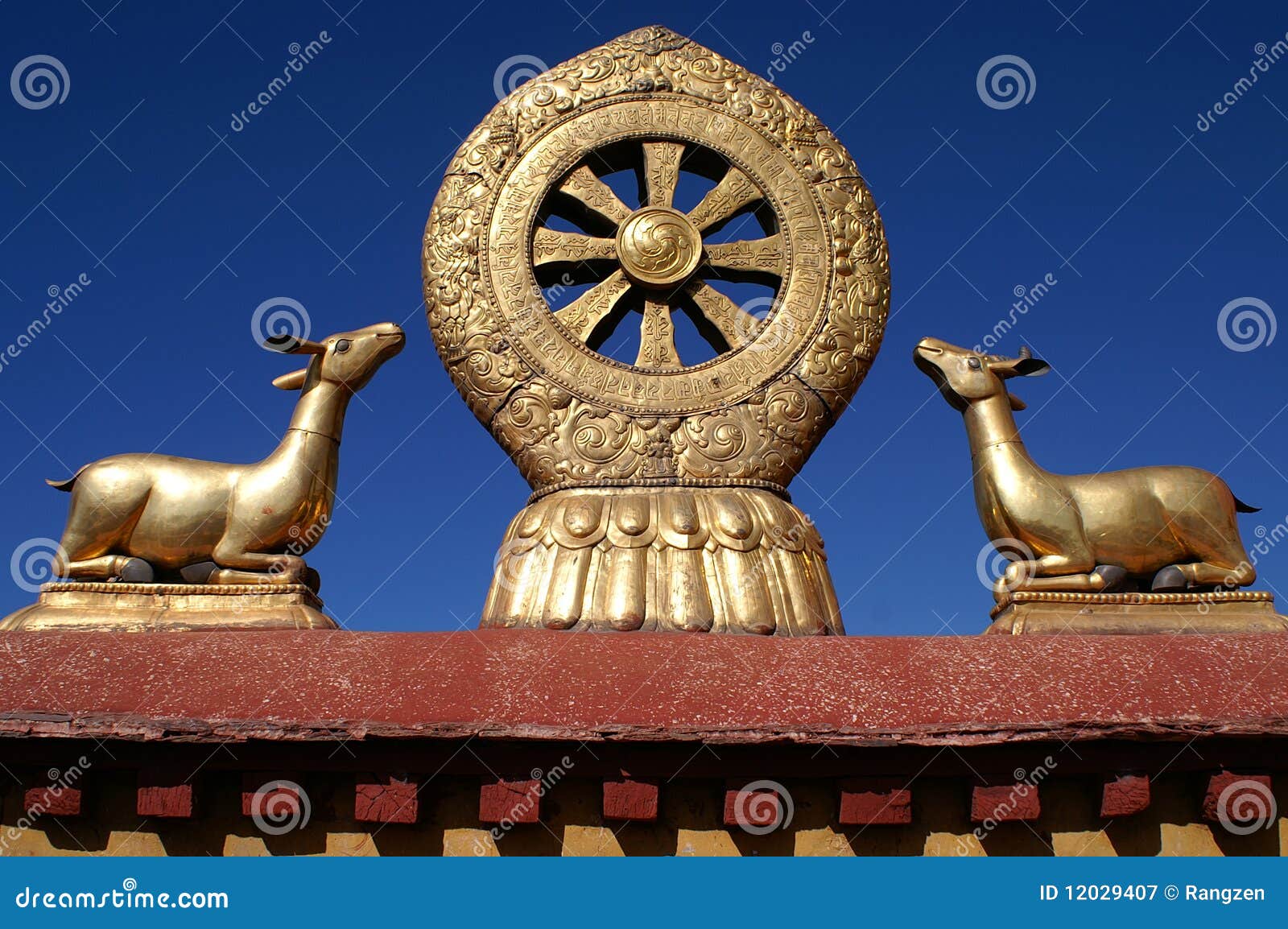 Rotella del dharma immagine stock. Immagine di colorato - 12029407