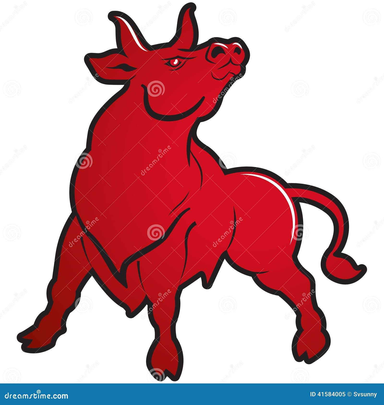 Roter aggressiver Stier vektor abbildung. Illustration von longhorn ...