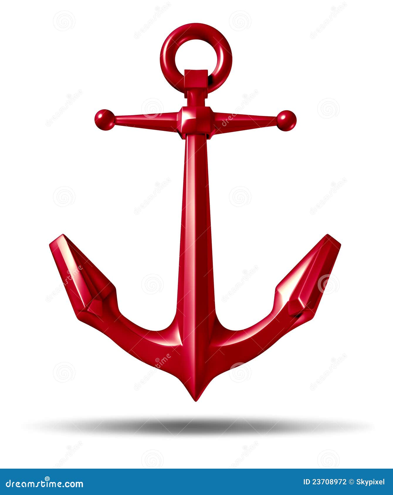 Roter Anker stock abbildung. Illustration von anker, marinesoldat ...