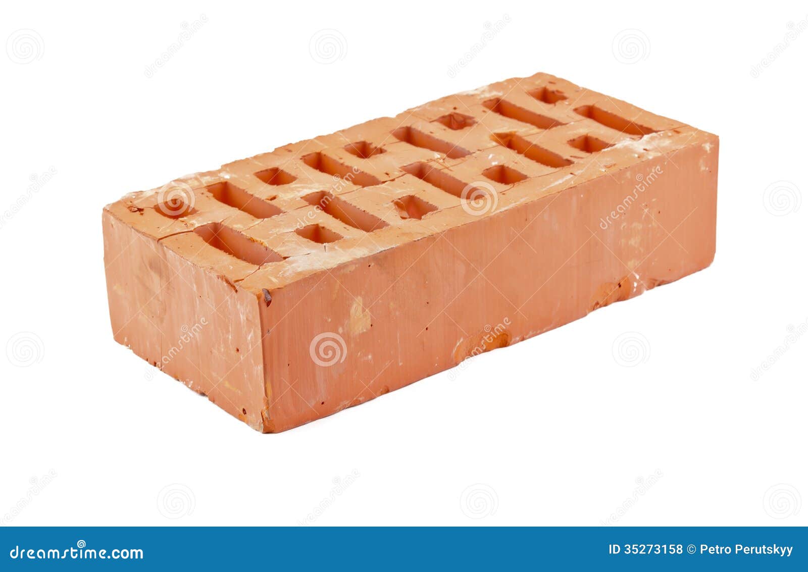 Roter Backstein Lokalisiert Stockfoto - Bild von block, obenliegend ...