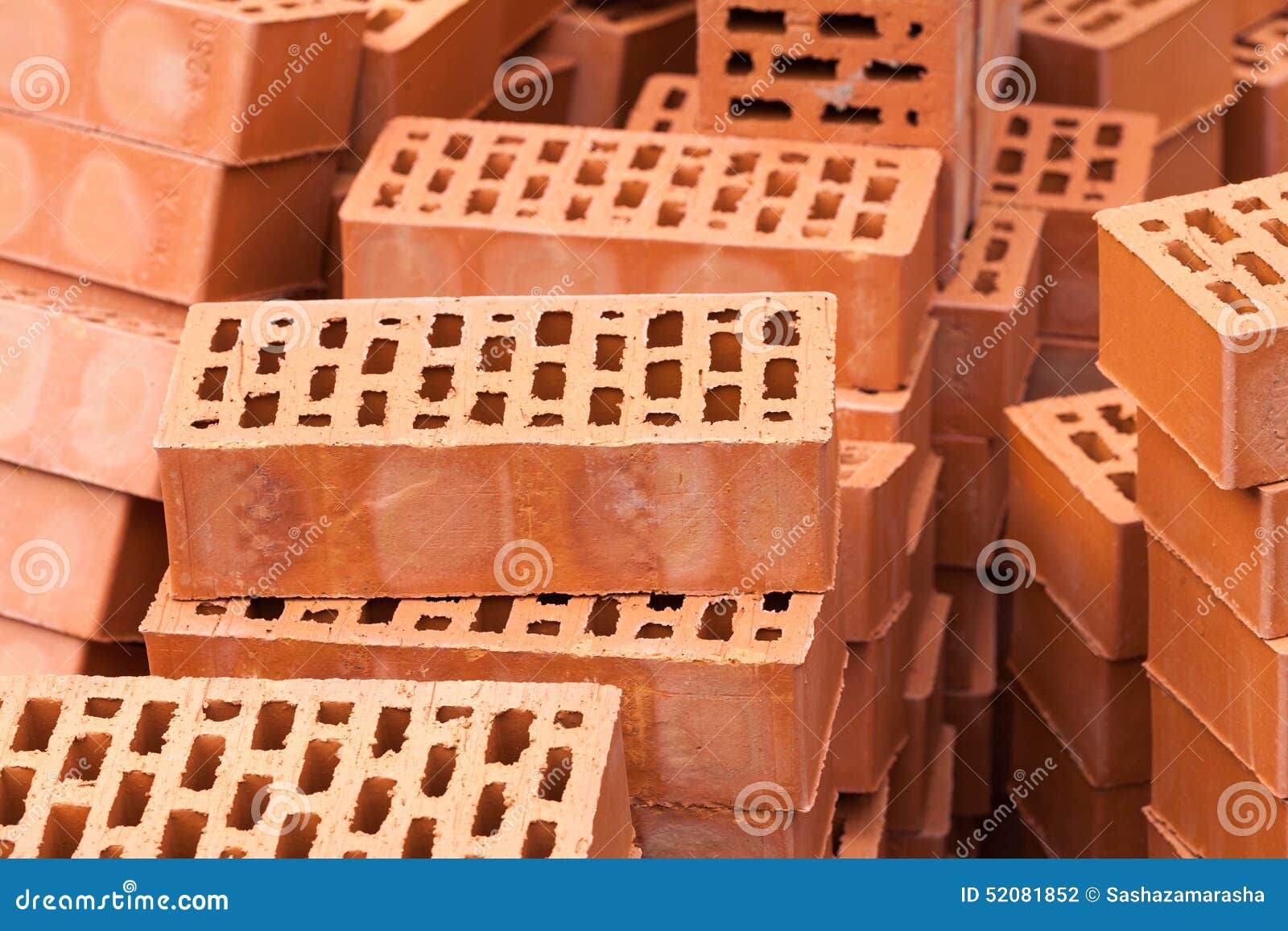 Roter Bau-Ziegelstein-Stein-Stapel Stockfoto - Bild von ziegelsteine ...