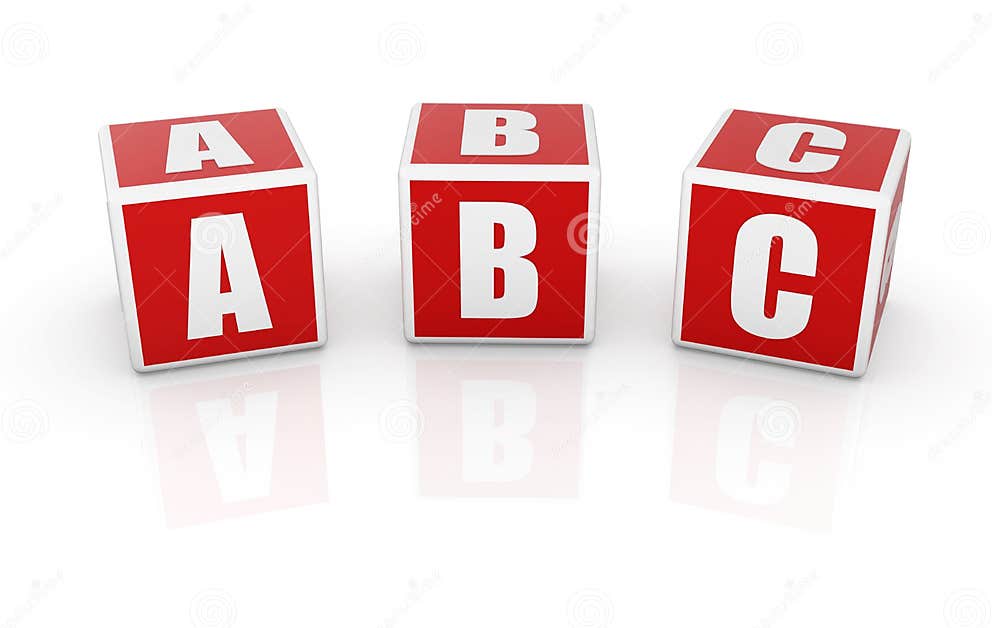 Roter Block - ABC stock abbildung. Illustration von messwert - 57500192