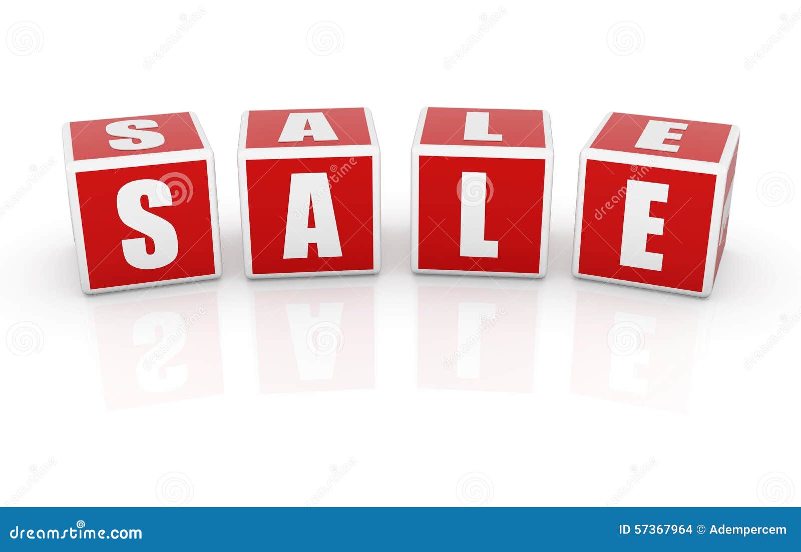 Roter Block - Verkauf stock abbildung. Illustration von rabatt - 57367964