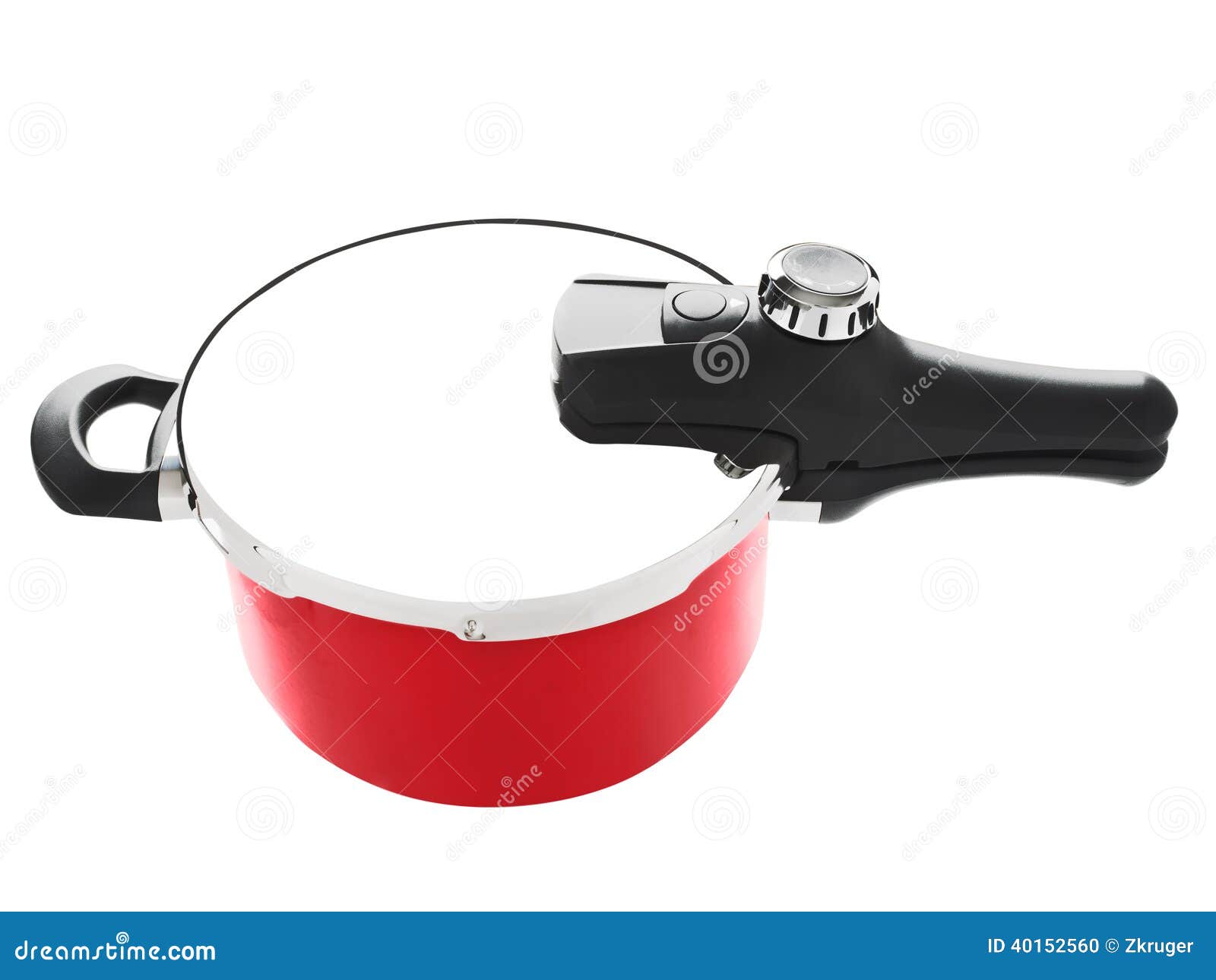 Roter Dampfkochtopf stockfoto. Bild von küchenbedarf - 40152560