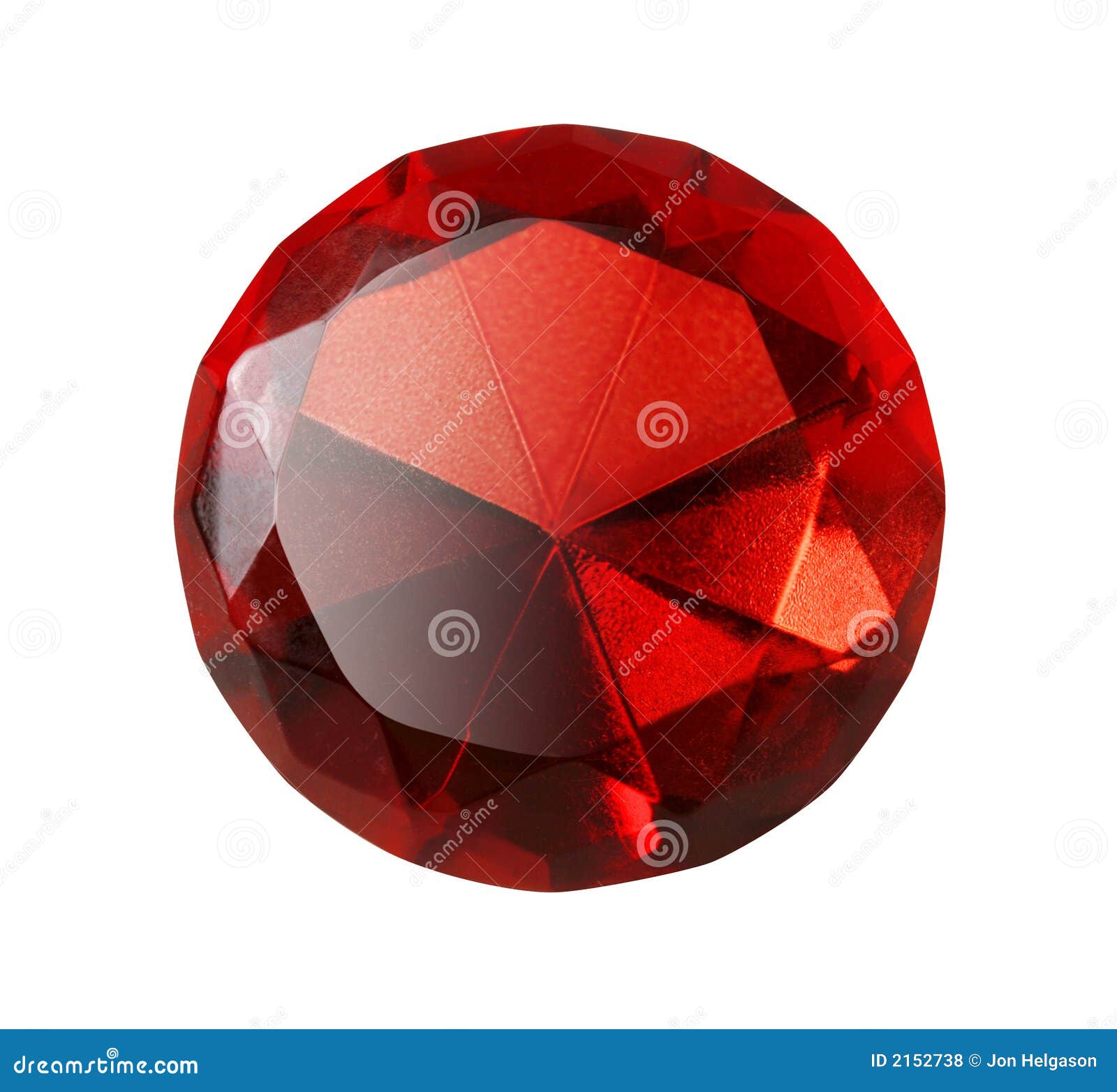 Roter Edelstein getrennt stockfoto. Bild von oberseite - 2152738