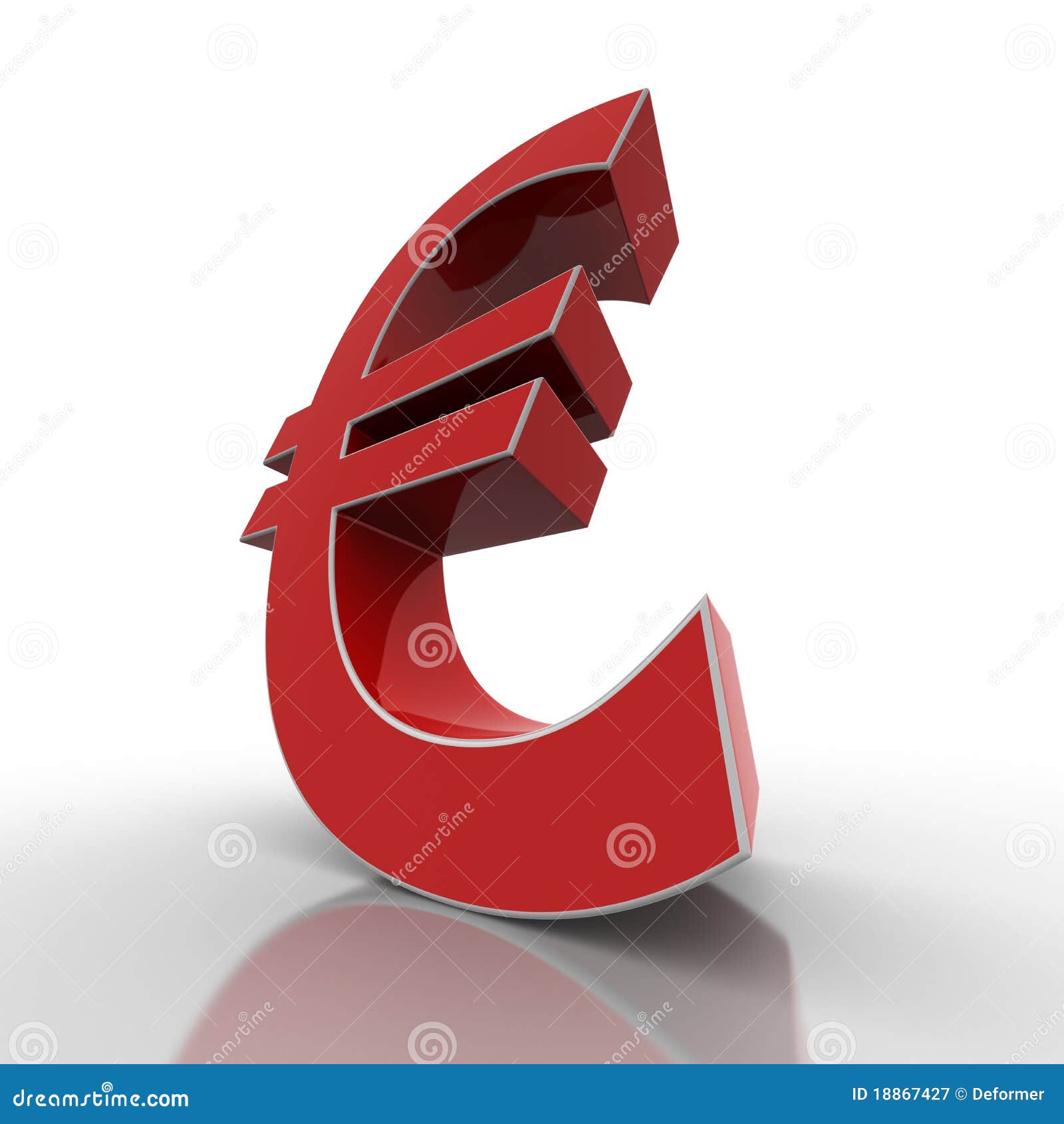 Roter Euro stock abbildung. Illustration von bargeld - 18867427