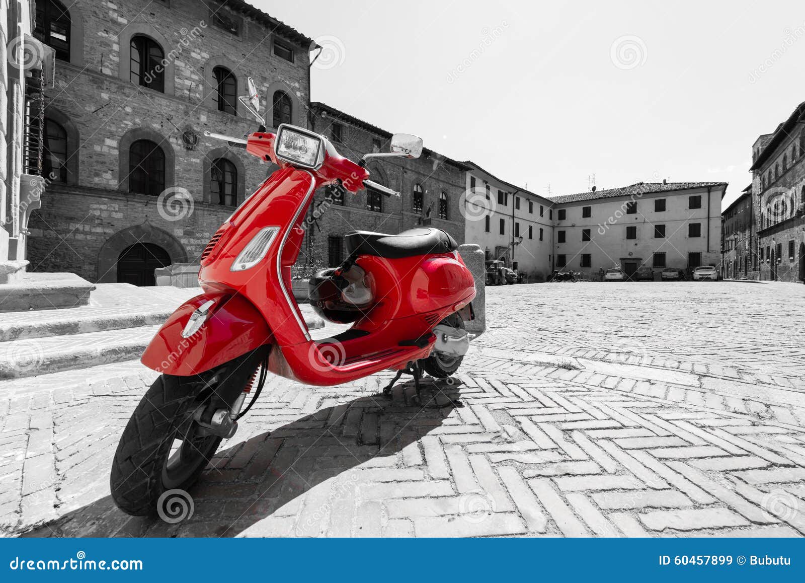 Roter italienischer Roller stockbild. Bild von toskaneres - 60457899