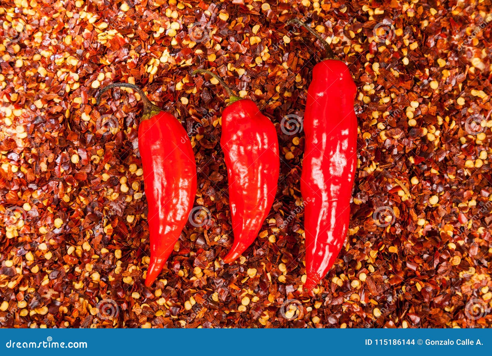 Roter Pfeffer Oder Cayenne-Pfeffer Zerquetscht Mit Den Flocken ...