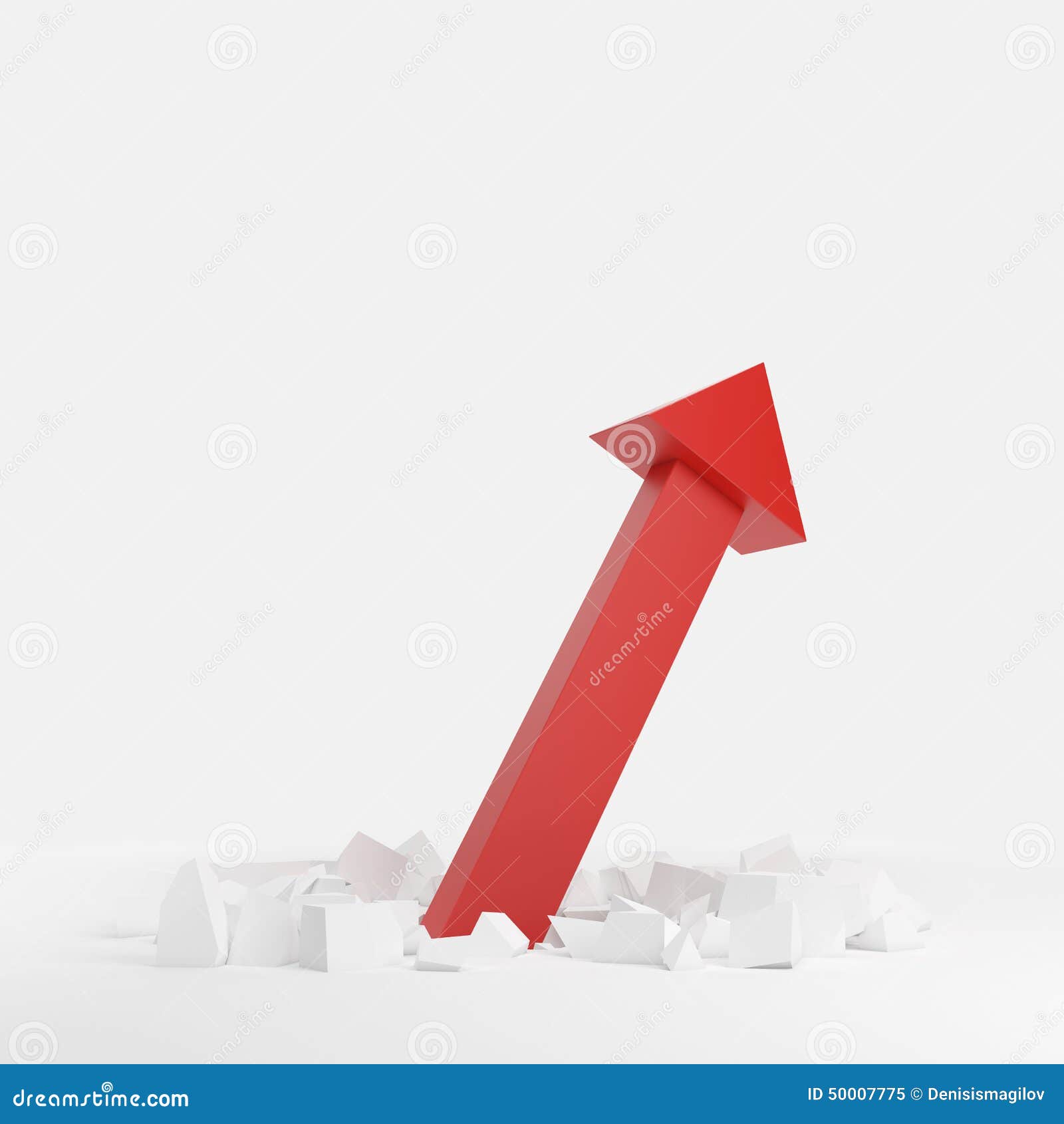 Roter Pfeil stock abbildung. Illustration von bewegen - 50007775