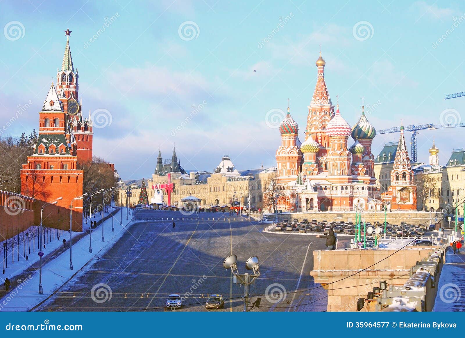 Roter Platz in Moskau Im Winter Redaktionelles Stockfotografie - Bild ...