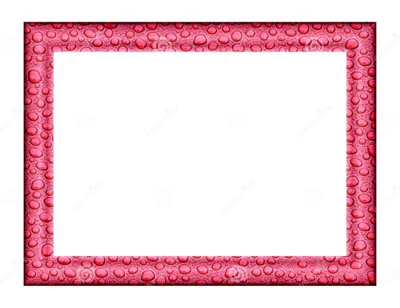 Roter Rahmen Mit Wassertropfen Stock Abbildung - Illustration von feld ...