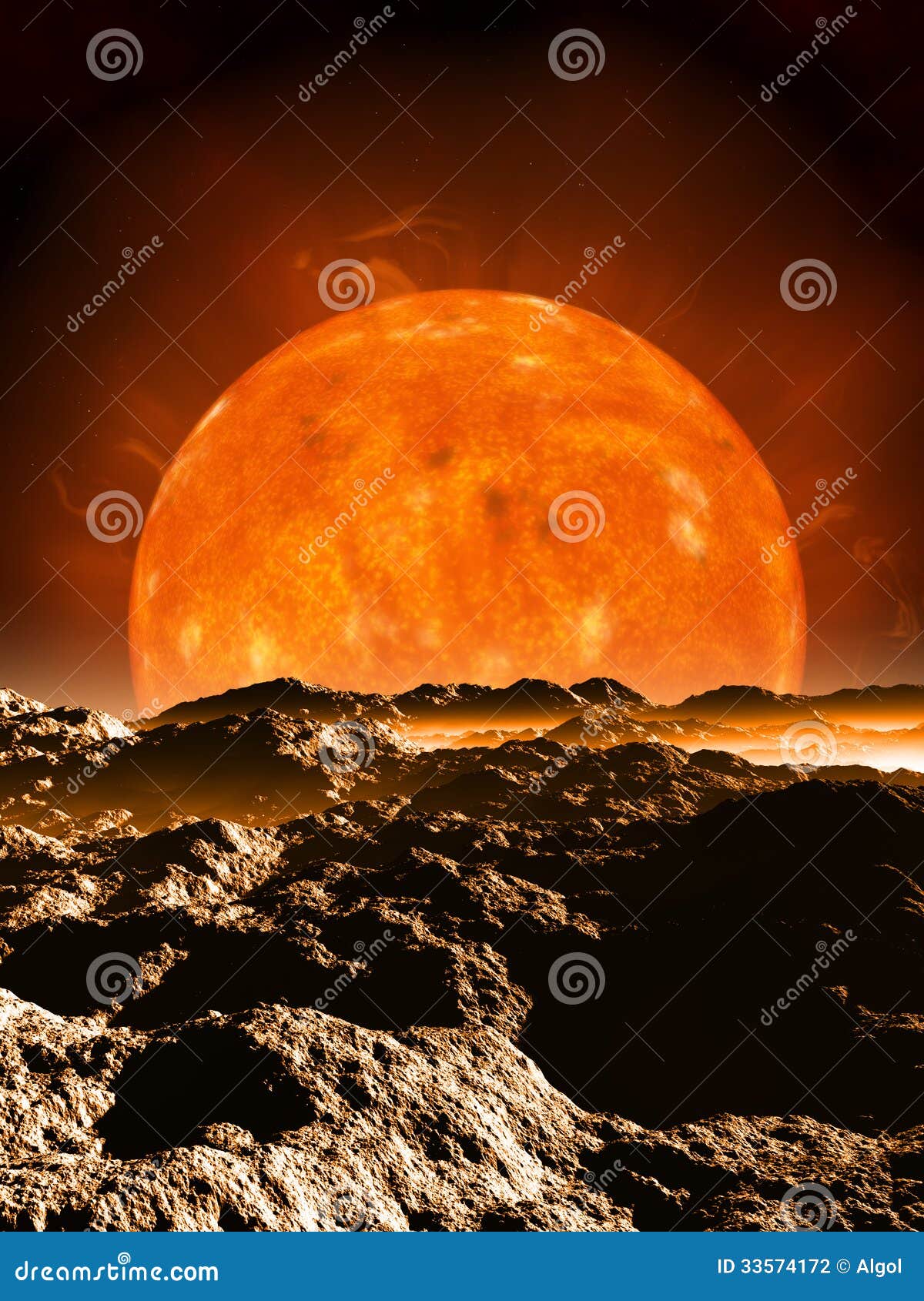 Roter Riese stock abbildung. Illustration von felsig - 33574172