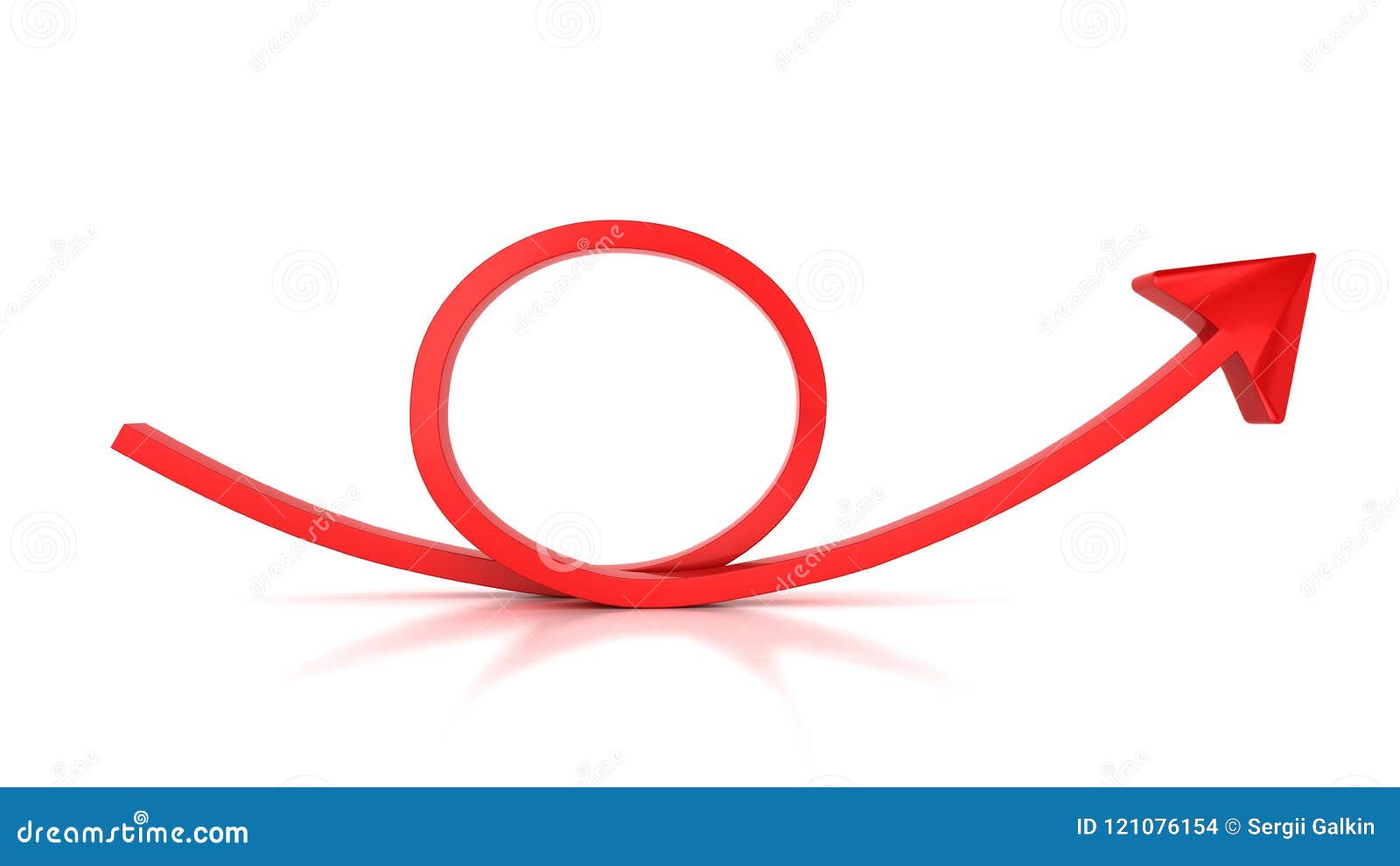 Roter runder Pfeil stock abbildung. Illustration von bild - 121076154