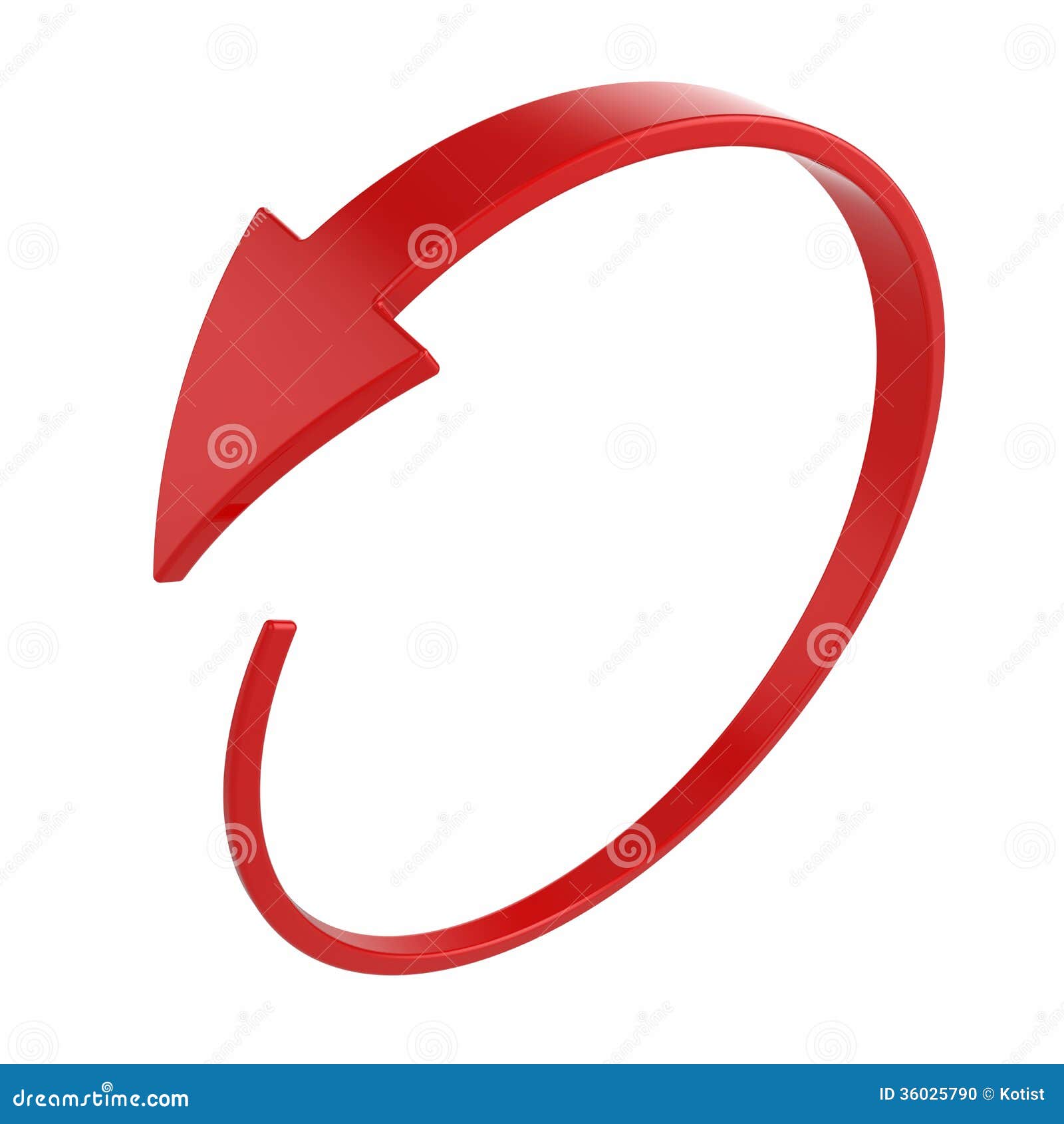 Roter runder Pfeil stock abbildung. Illustration von auszug - 36025790