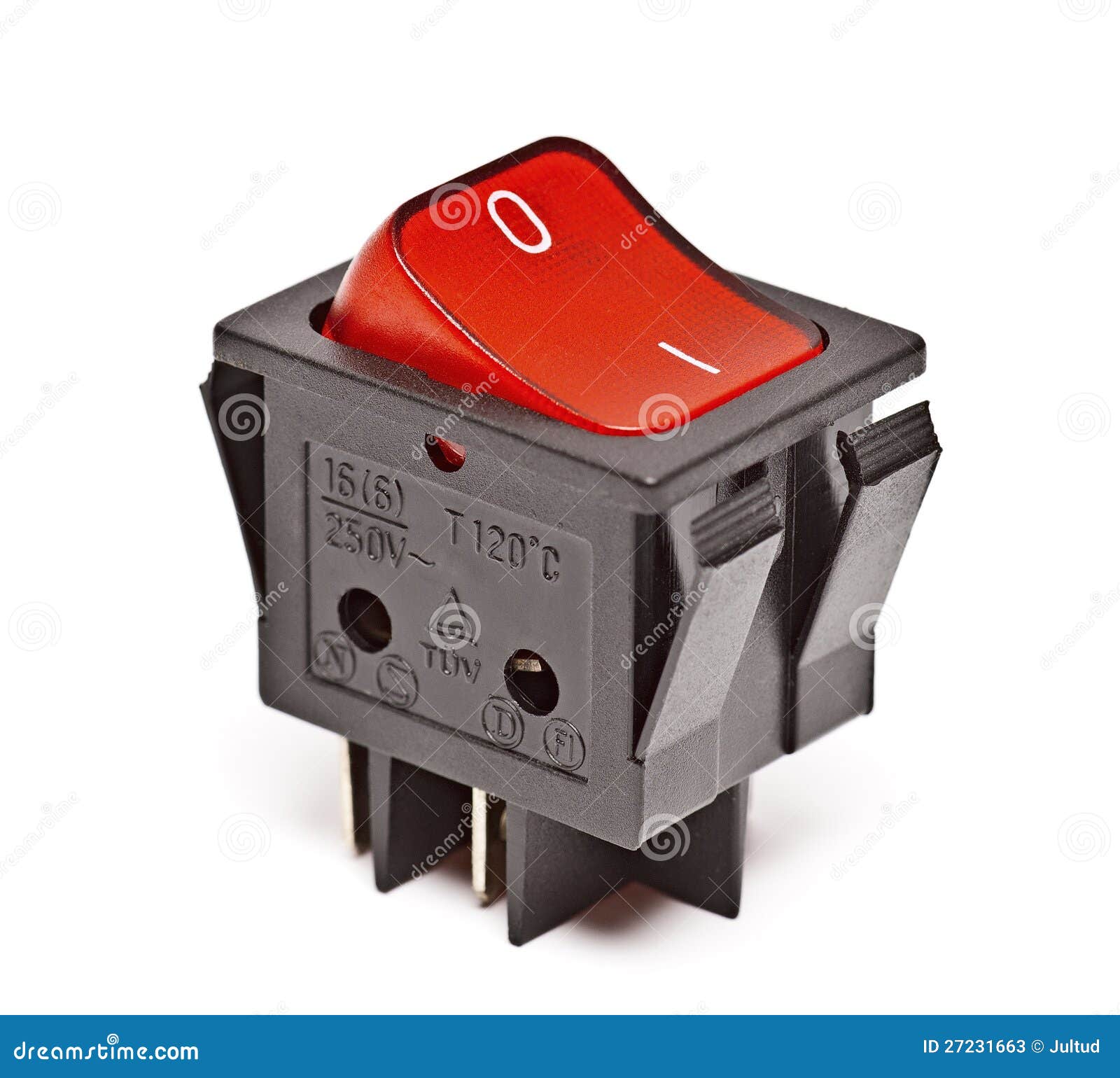 Roter Schalter stockbild. Bild von elektrisch, abschalten - 27231663